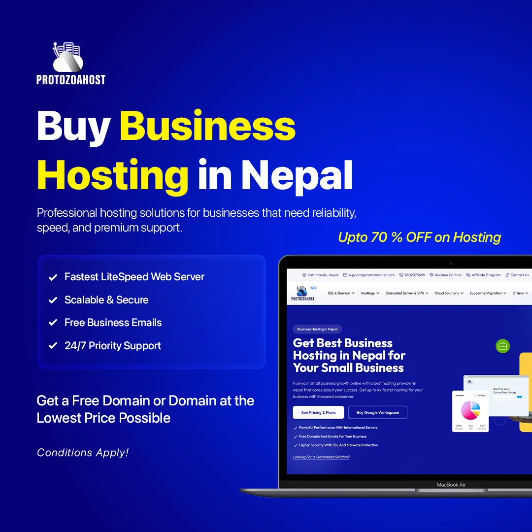 Business Web Hosting in Nepal | Secure & Reliable Hosting | ProtozoaHost