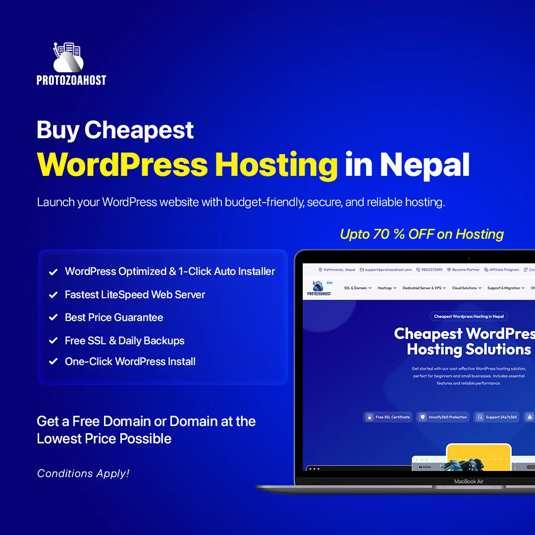 Cheapest WordPress Hosting in Nepal | Fast & Affordable WP H | ProtozoaHost