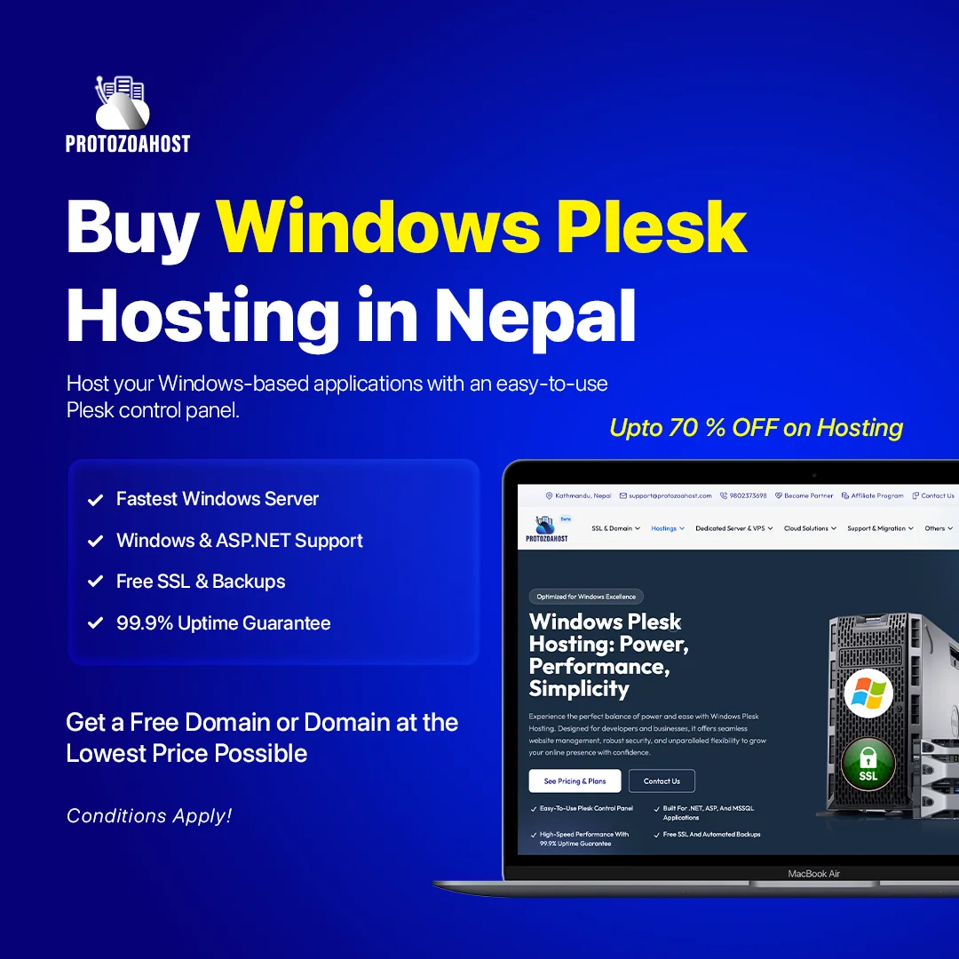 Plesk Hosting in Nepal | Best Windows & ASP.NET Hosting | ProtozoaHost